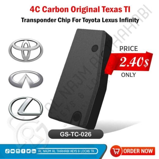 4C Carbon Texas TI Transponder Chip For Toyota Lexus