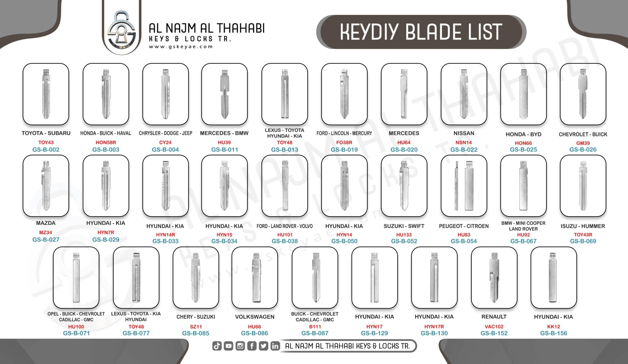 KEYDIY Xhorse Flip Remote Key Blade #02 TOY43 Toyota