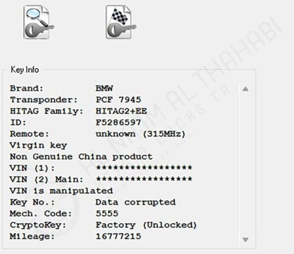 BMW CAS1 7-Series Remote Key LP 315MHz Japanese Market