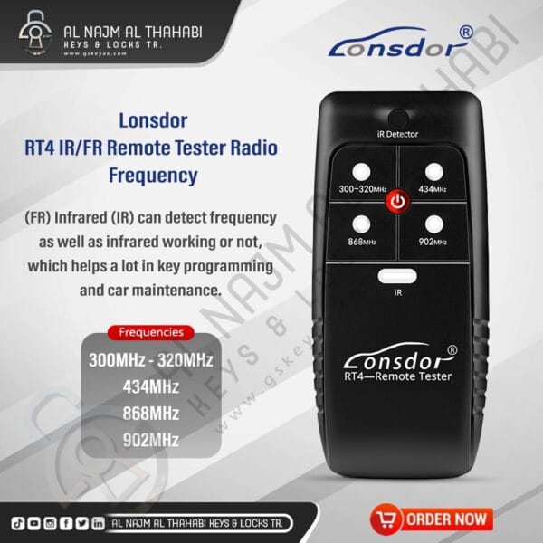 Lonsdor RT4 IR/FR Remote Frequency Tester 300-902MHz
