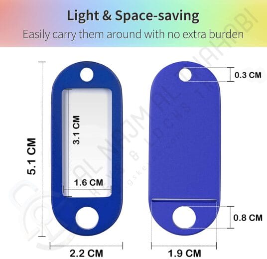 100-Pack Plastic Key Tags With Split Ring Label Window