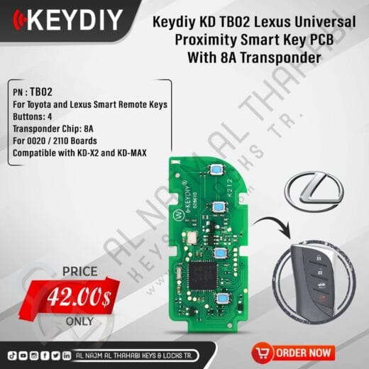Keydiy KD TB02 Toyota Lexus Universal Smart Key PCB Board