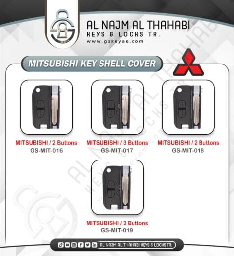 Mitsubishi Lancer Flip Key Remote Shell 3 Button Modified